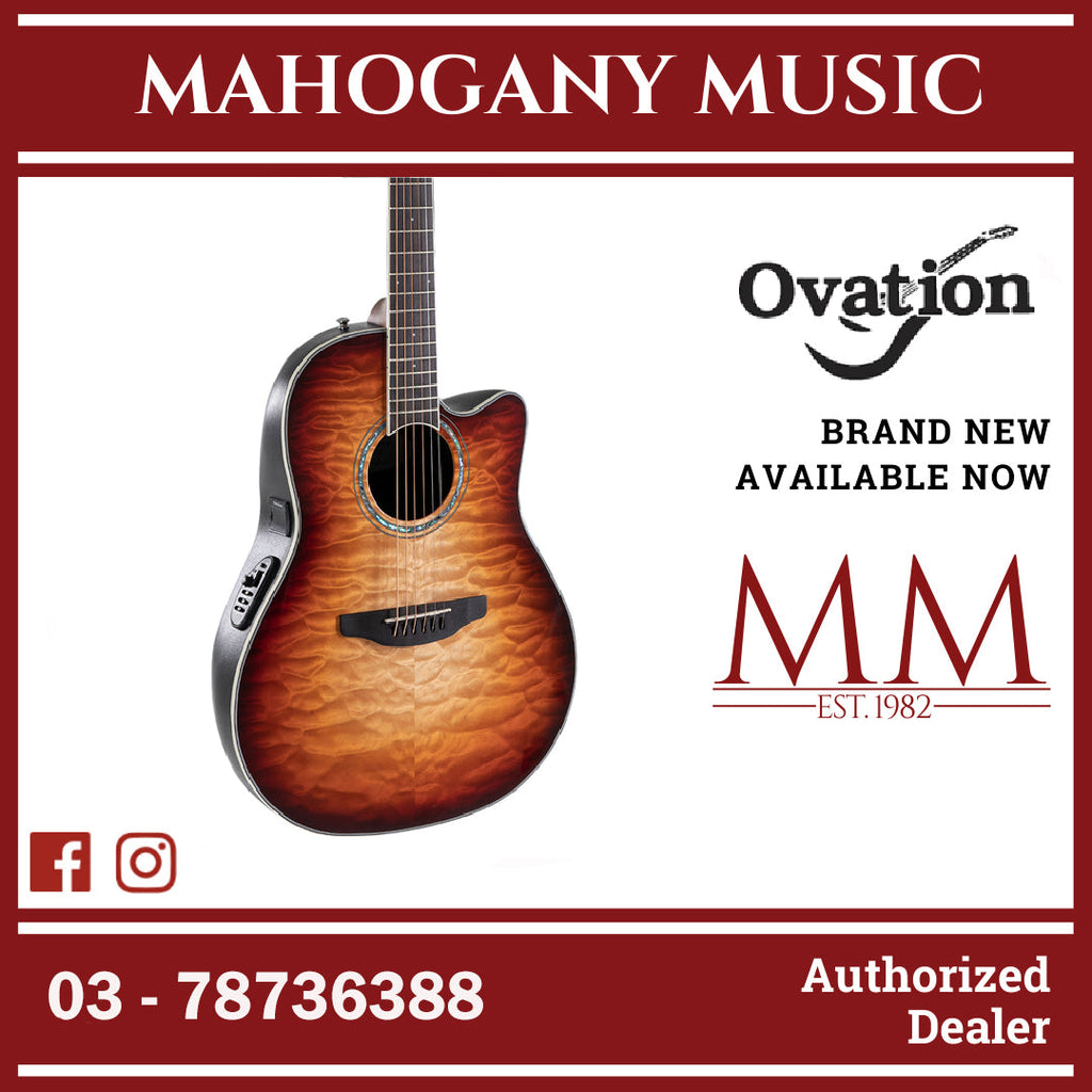 Ovation CS24X-7C-G E-Acoustic Guitar Celebrity Standard Plus Mid Cutaw ...