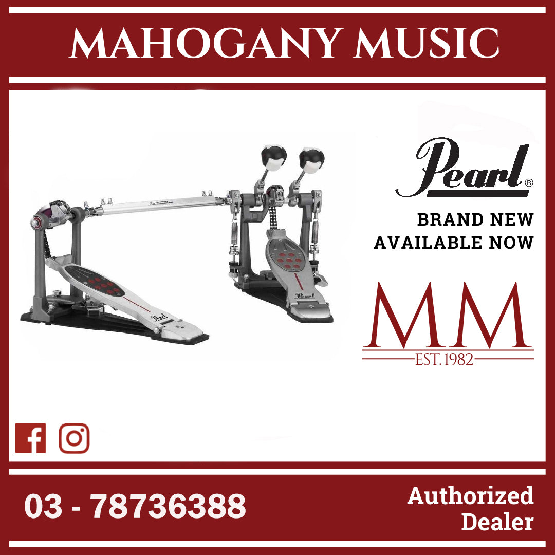 Pearl P2052C Eliminator Redline Chain Twin Pedal – Mahogany Music