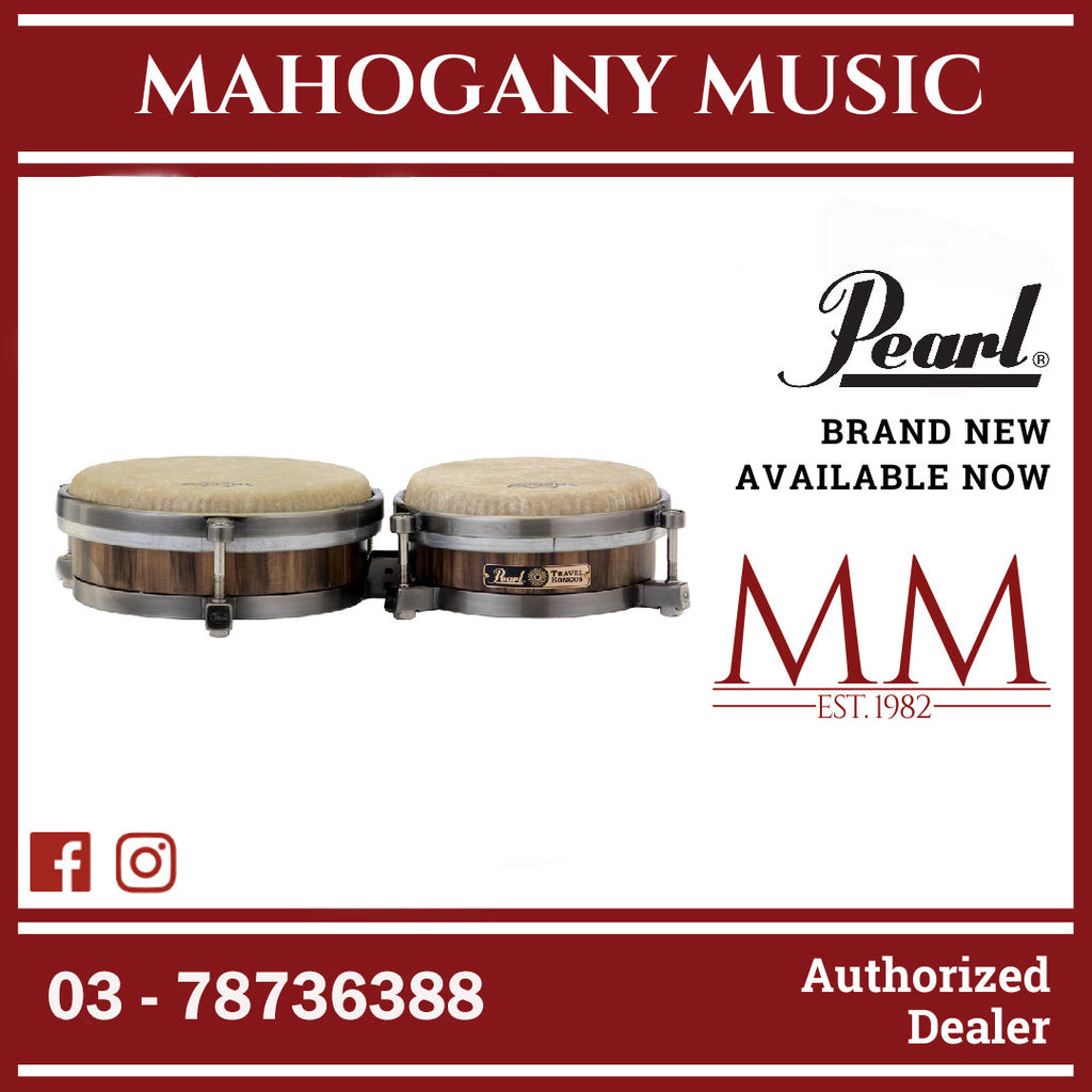 Pearl PTB785 Travel Bongos, Caramel Brown – Mahogany Music