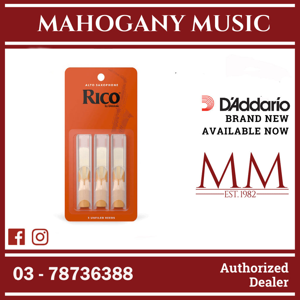 Rico by D'Addario RJA0335 Alto Saxophone Reeds, Strength 3.5, 3-Pack ...