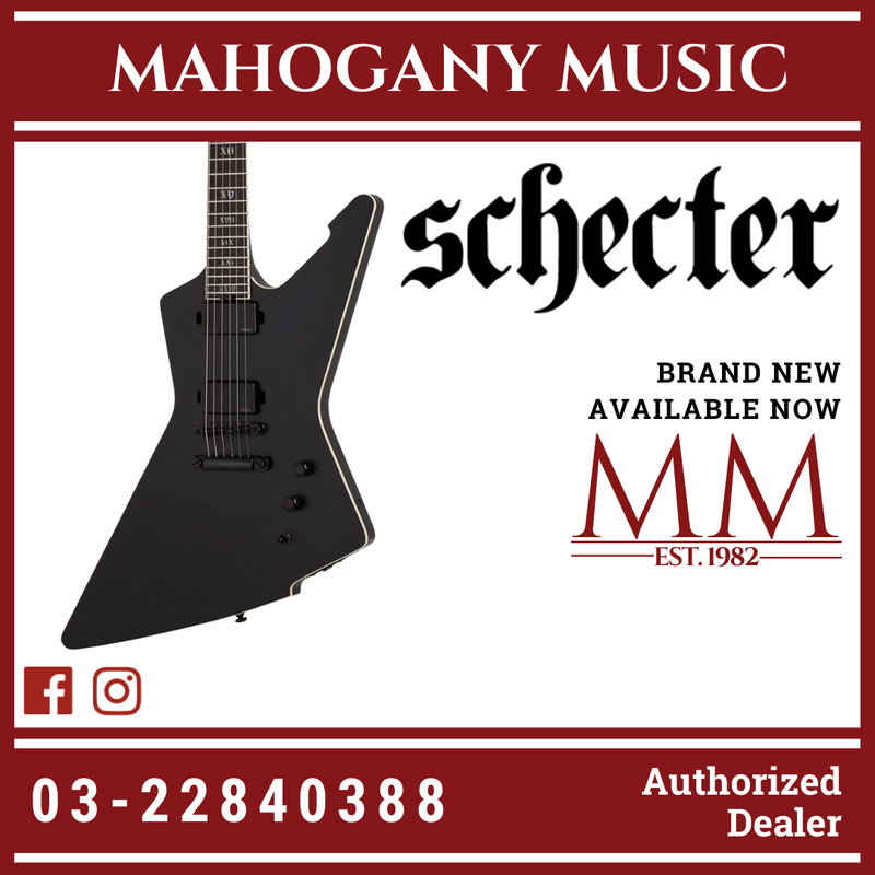 Schecter E-1 SLS Evil Twin - Satin Black [MIK] – Mahogany Music