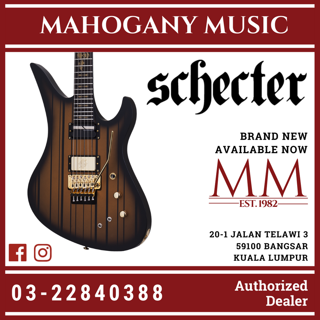 Schecter SYNYSTER GATES CUSTOM-S SGB Satin Gold Burst Electric Guitar ...