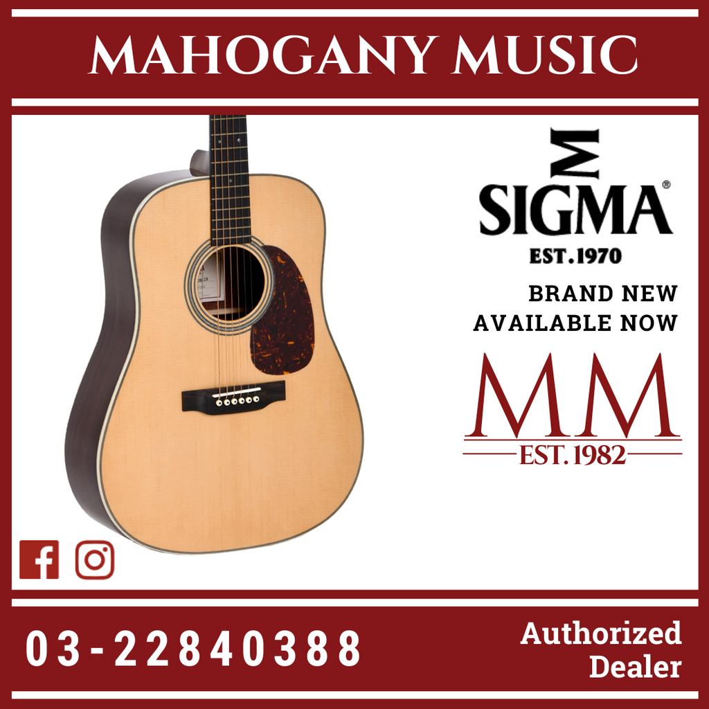 Sigma SDR-28 Natural Acoustic Guitar – Mahogany Music