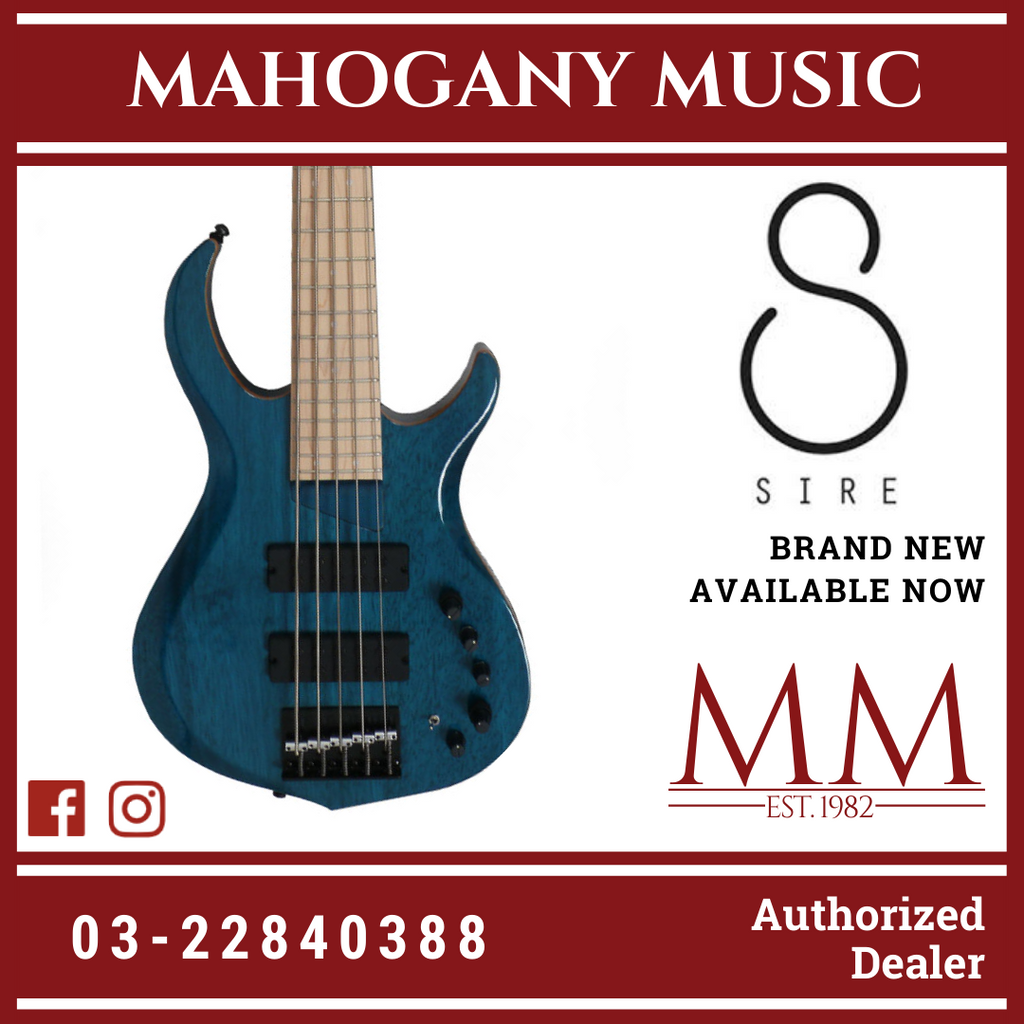 Sire Marcus Miller M2 5 Strings Trans Blue Bass Guitar (2nd Generation ...