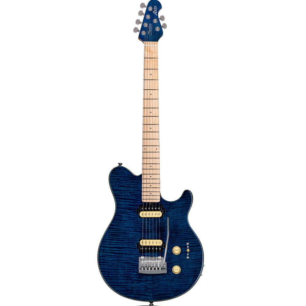 Sterling AX3FM-NBL AXIS Series Flame Maple Electric Guitar, Neptune Bl ...