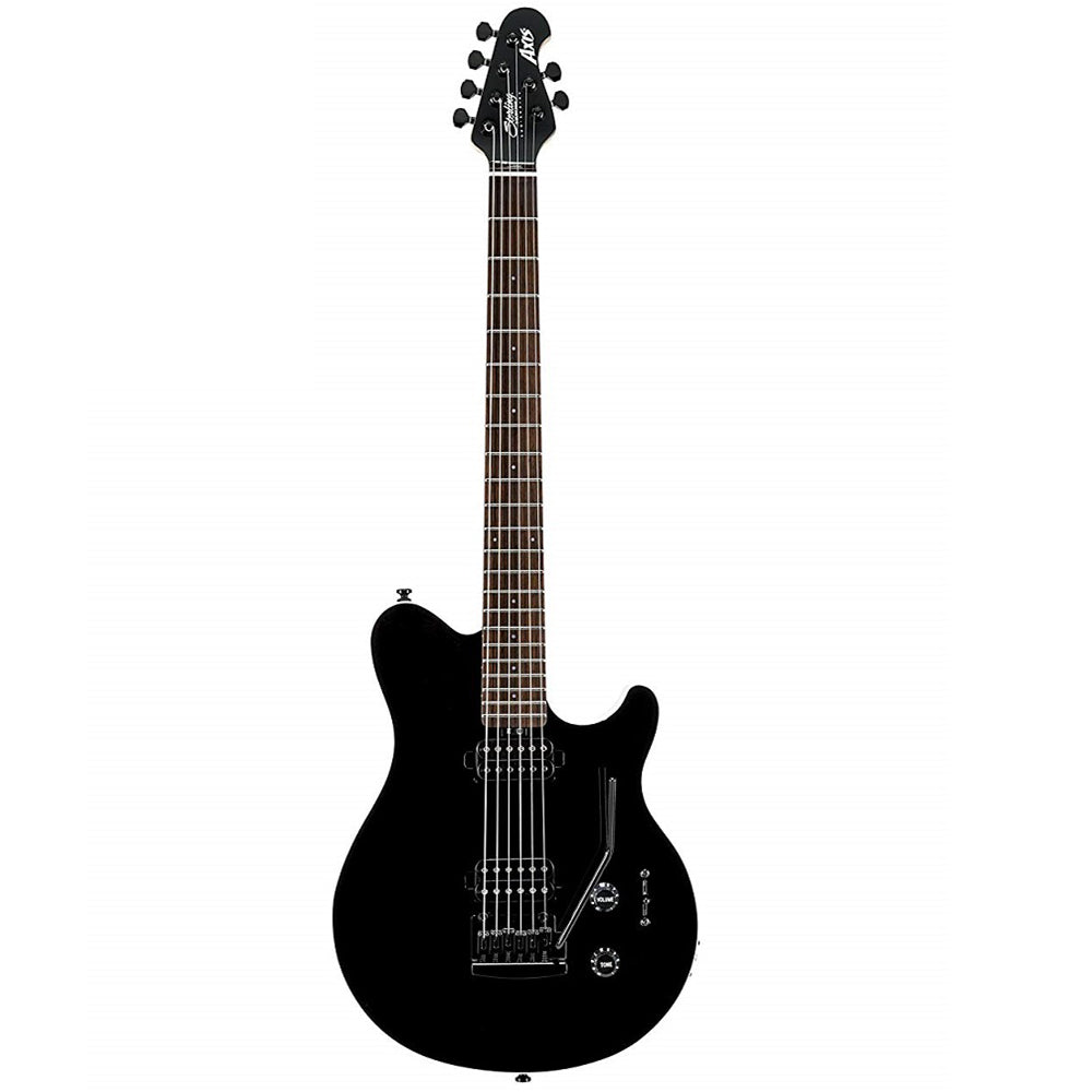 Sterling AX3S-BK AXIS Series Electric Guitar, Black – Mahogany Music