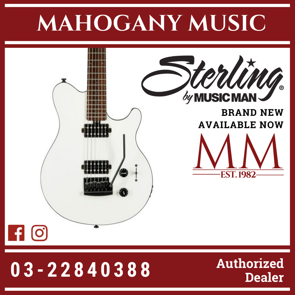 Sterling AX3S-BK AXIS Series Electric Guitar, Black – Mahogany Music