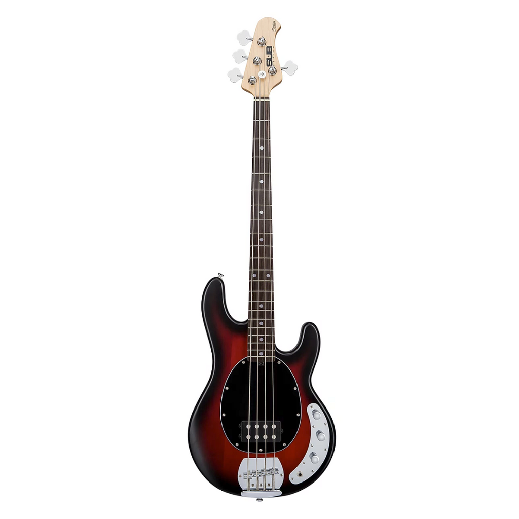 Sterling Ray4 4-String Electric Bass Guitar - Red Ruby Burst Satin ...