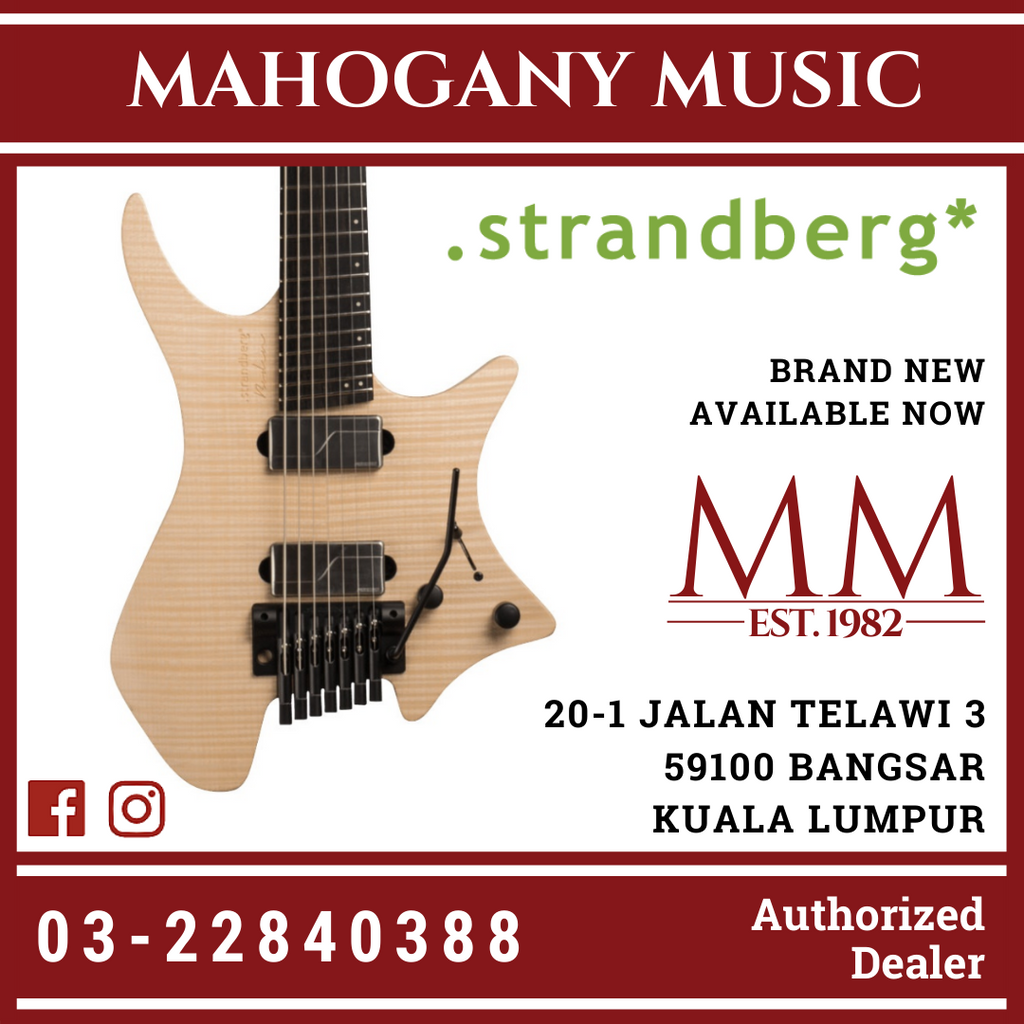 Strandberg Prog 7 String Natural Finish Electric Guitar – Mahogany Music