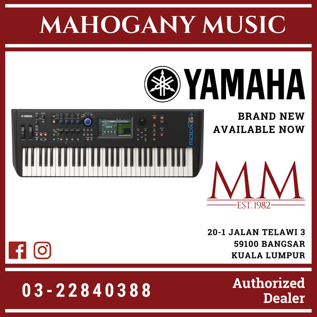 Yamaha MODX6+ 61 Semi-weighted Key Synthesizer with Damper Pedal Packa ...