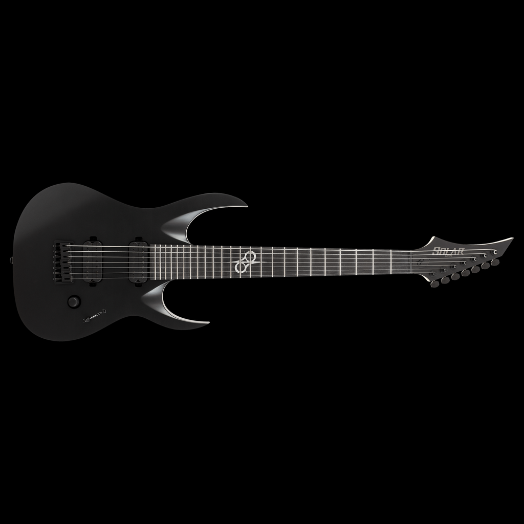Solar AB2.7C – CARBON BLACK MATTE Electric Guitar – Mahogany Music