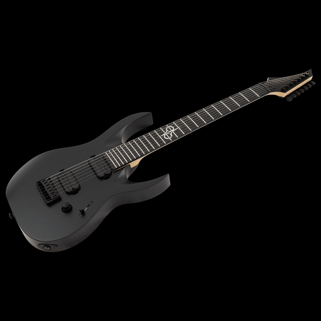 Solar AB2.7C – CARBON BLACK MATTE Electric Guitar – Mahogany Music