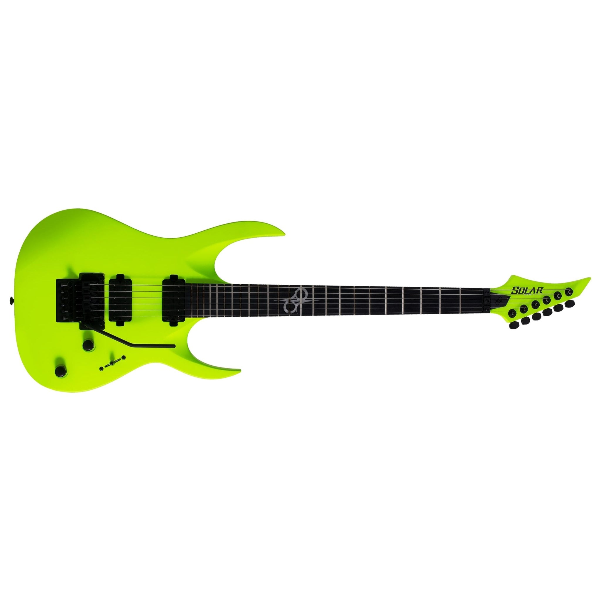 Solar A2.6FRLN Floyd Rose Lime Neon Matte Electric Guitar – Mahogany Music