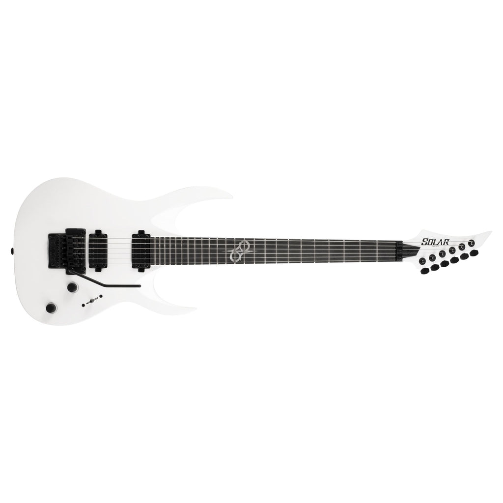 Solar A2.6FRW Floyd Rose White Matte Electric Guitar – Mahogany Music