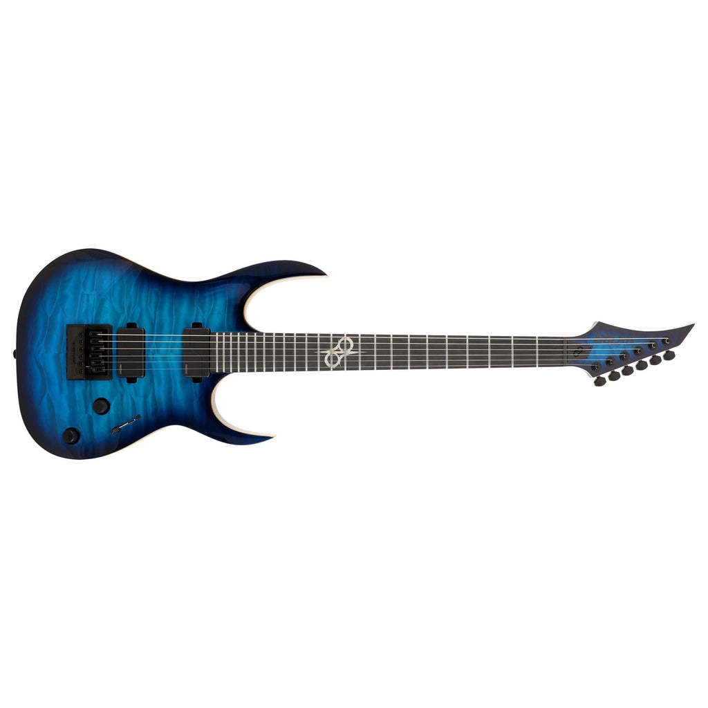 Solar S1.6AQOB Quilted Ocean Blue Electric Guitar – Mahogany Music