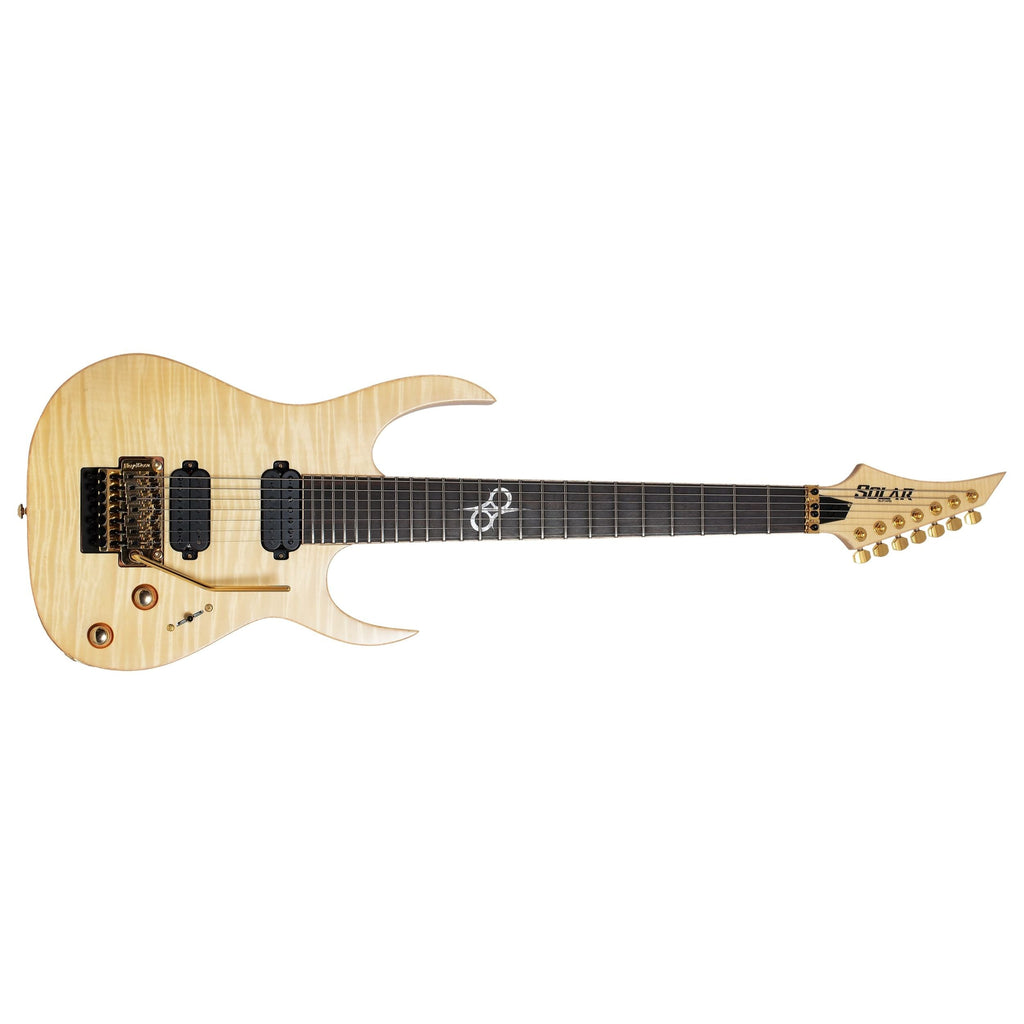 Solar SB1.7FRFM Floyd Rose Flame Nat Matte 7 String Electric Guitar ...